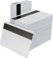 China CR80 30 Mil White Plastic PVC Card , Blank Magnetic Stripe Card Hi Co for Id Badge for sale