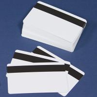 China CR80 30 Mil White Plastic PVC Card , Blank Magnetic Stripe Card Hi Co for Id Badge for sale