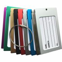 China Handbag Stainless Steel Metal Card , aluminum luggage tag For Travel Airplane Baggage for sale