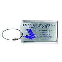China Handbag Stainless Steel Metal Card , aluminum luggage tag For Travel Airplane Baggage for sale
