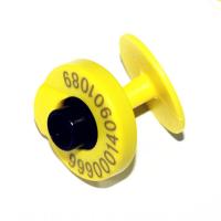China ODM LF RFID Application Animal Ear Tag Hdx Reusable Open Head With Laser Printing for sale