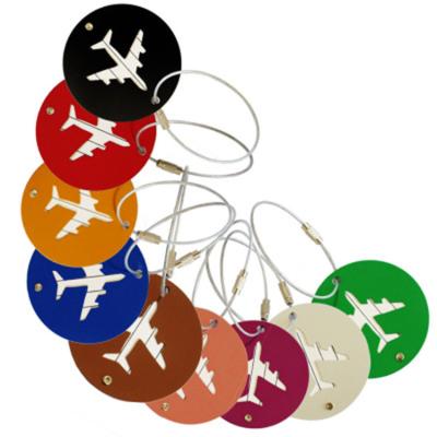 China Aluminum Round Stainless Steel Metal Card Personalized for Airplane Luggage for sale