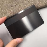 China Brushed Stainless Steel Magnetic Stripe Blanks Metal Business Card for sale