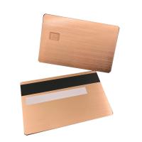China Brushed Stainless Steel Magnetic Stripe Blanks Metal Business Card for sale
