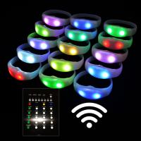 China Remote Controlled RFID led bracelet For Event Party for sale