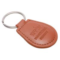 China Access Control Leather RFID NFC Keyfob Customized Size for sale