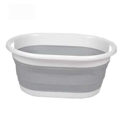 China Foldable Storage Bucket 61×43×27cm PP+TPR Collapsible Plastic Basket with SGS CE Certification for sale