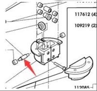 China Auto Cutter Parts For Vector 7000 VT7000 Behind Blade Roller Axis 2.4X7 106144 for sale