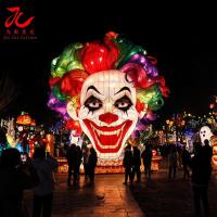 China Customizable Waterproof LED Horror Clown Haunted House Lantern Displays for sale