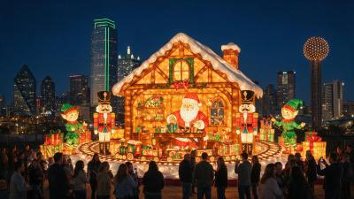 China Giant Santa'S Workshop Christmas Lanterns IP65 Christmas Led Workshop for sale