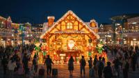 China Giant Santa'S Workshop Christmas Lanterns IP65 Christmas Led Workshop for sale