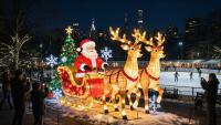 China Christmas Santa Sleigh Festival Lanterns Outdoor Christmas Light Lanterns for sale