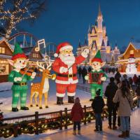 China Giant Christmas Lantern Customized Lanterns Santa Claus Elf Reindeer for sale