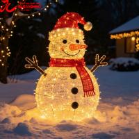China Waterproof 3D LED Snowman Outdoor Christmas 3D Lighted Snowman for sale