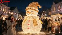 China Waterproof 3D LED Snowman Outdoor Christmas 3D Lighted Snowman for sale