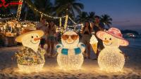 China Waterproof 3D LED Snowman Outdoor Christmas 3D Lighted Snowman for sale