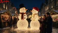 China Waterproof 3D LED Snowman Outdoor Christmas 3D Lighted Snowman for sale