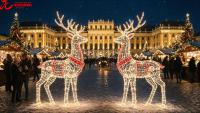 China Custom 3D Reindeer Light Sculpture Waterproof LED Outdoor Christmas Deer Statues for sale