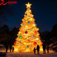 China Customized Giant LED Christmas Tree Light Christmas Lanterns Metal Frame Waterproof for sale