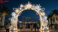 China IP65 Christmas Gift Box Arch Giant Christmas Box Archway Lantern for sale