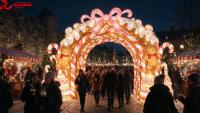 China IP65 Christmas Gift Box Arch Giant Christmas Box Archway Lantern for sale