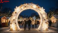 China IP65 Christmas Gift Box Arch Giant Christmas Box Archway Lantern for sale