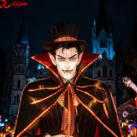 China Handcrafted Gothic Vampire Lantern Halloween Haunted House Display Lantern for sale