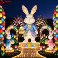 China Lighting Easter Bunny Lantern Giant Lantern Festival Customized for sale