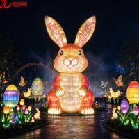 China Lighting Easter Bunny Lantern Giant Lantern Festival Customized for sale