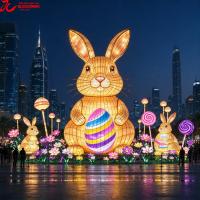 China Lighting Easter Bunny Lantern Giant Lantern Festival Customized for sale