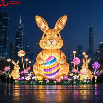 China Lighting Easter Bunny Lantern Giant Lantern Festival Customized for sale