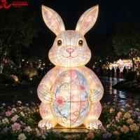 China Lighting Easter Bunny Lantern Giant Lantern Festival Customized for sale