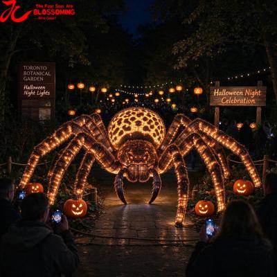 China Tarantula Halloween Lanterns Illuminated Festival Display Lantern for sale