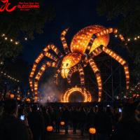 China Tarantula Halloween Lanterns Illuminated Festival Display Lantern for sale