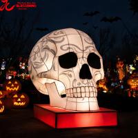 China Custom Halloween Skull Lantern Illuminated Festival Lanterns Display for sale