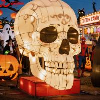 China Custom Halloween Skull Lantern Illuminated Festival Lanterns Display for sale