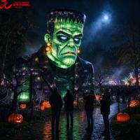 China Halloween LED Frankenstein Lantern Illuminated Festival Display for sale