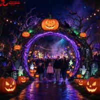 China Giant Halloween Walkway Tunnel 110V 220V Halloween Lanterns Customised for sale