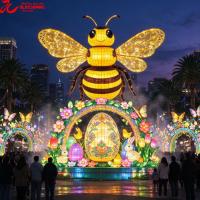 China Custom Giant Easter Bee Lantern | LED Illuminated Festival Display for sale
