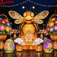China Custom Giant Easter Bee Lantern | LED Illuminated Festival Display for sale
