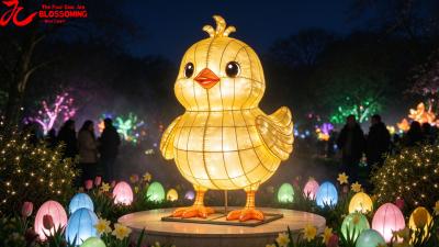 China Illuminated Easter Chick Lantern LED Festival Display Lantern for sale