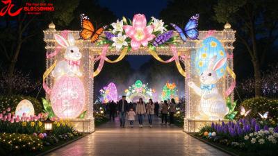 China LED Illuminated Easter Archway Easter Lanterns For Commercial Spaces for sale
