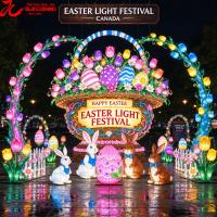 China Easter Flower Basket Lantern Sculpture LED Illuminated Festival Lanterns for sale