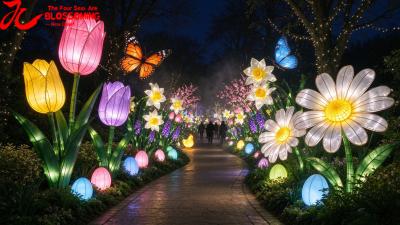 China Customization Easter Flower Lantern LED Lantern Sculpture For Hotels / Events for sale