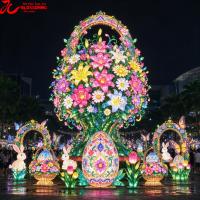 China Customization Easter Flower Lantern LED Lantern Sculpture For Hotels / Events for sale