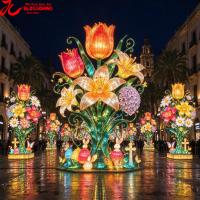 China Customization Easter Flower Lantern LED Lantern Sculpture For Hotels / Events for sale