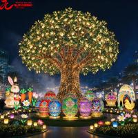 China Customized Easter Tree Giant Lantern LED Illuminated Lanterns for sale