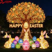 China Customized Easter Tree Giant Lantern LED Illuminated Lanterns for sale