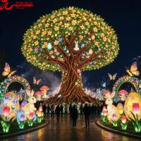 China Customized Easter Tree Giant Lantern LED Illuminated Lanterns for sale
