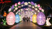 China Giant Easter Tunnel Lantern LED Illuminated Festival Lanterns Display for sale